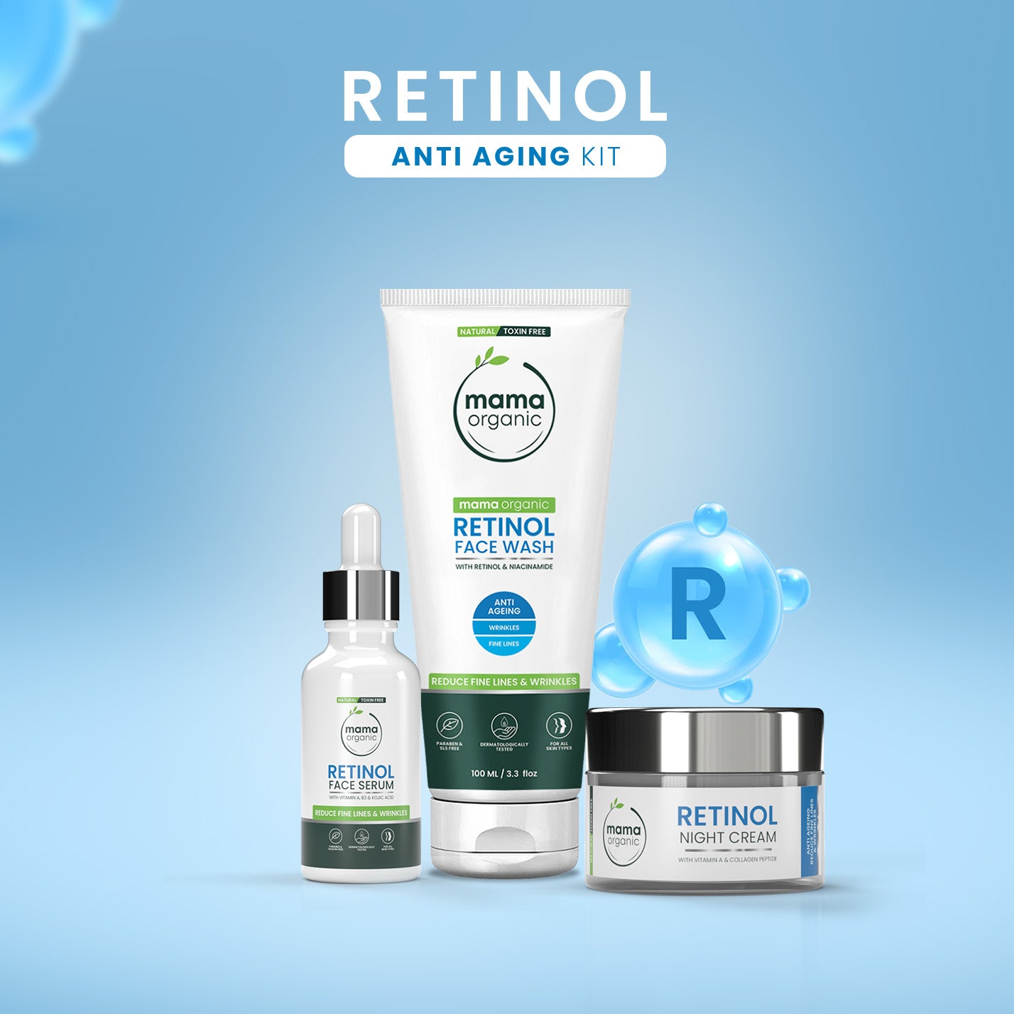 Retinol Anti Aging & Wrinkles Kit | Flat 20% OFF – Mama Organic